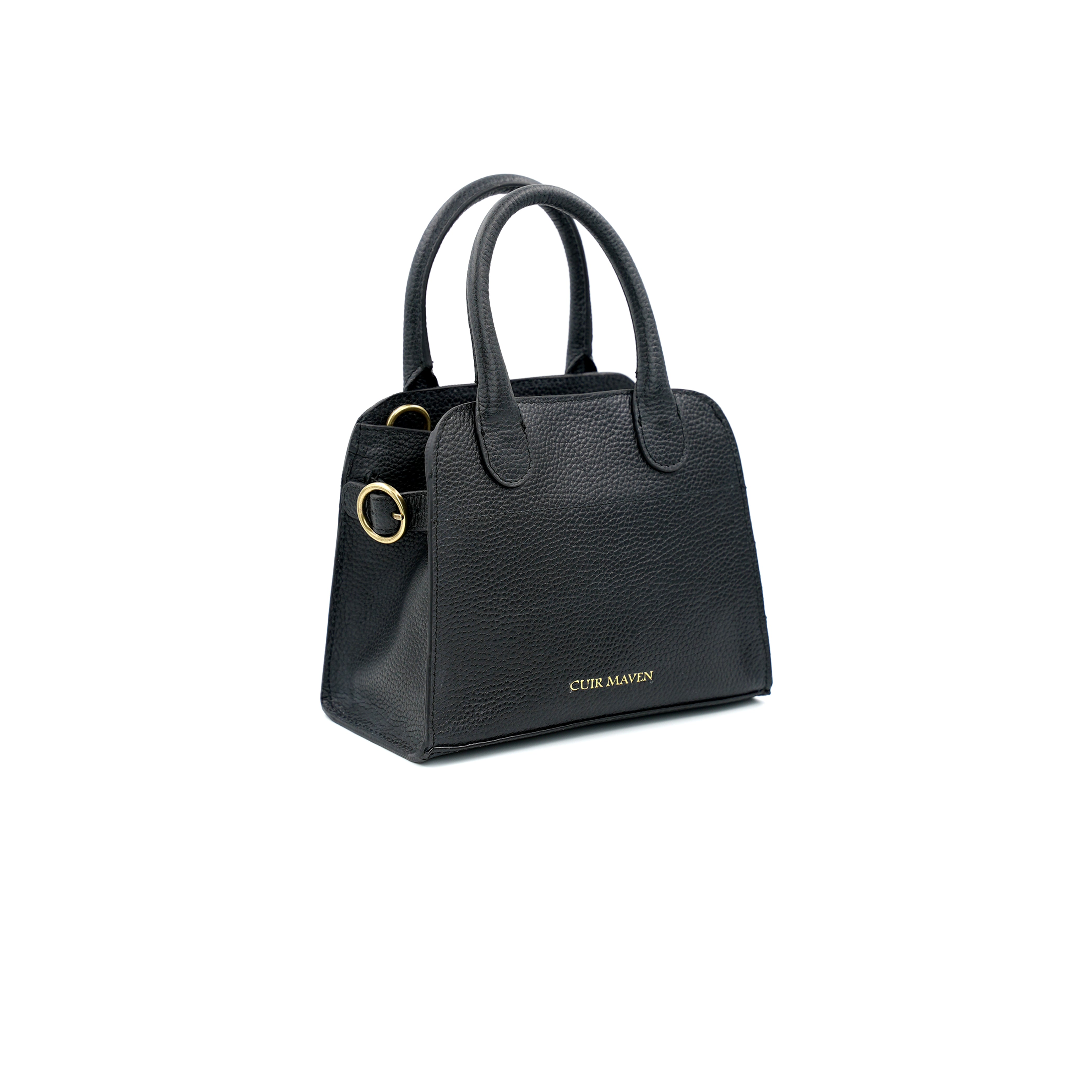 NOIR MINI TOP HANDLE BAG - BLACK – CUIR MAVEN